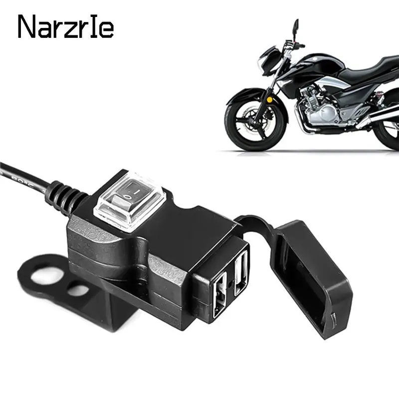 12V-24V-Dual-USB-Motorbike-Motorcycle-Handlebar-Charger-Adapter ...