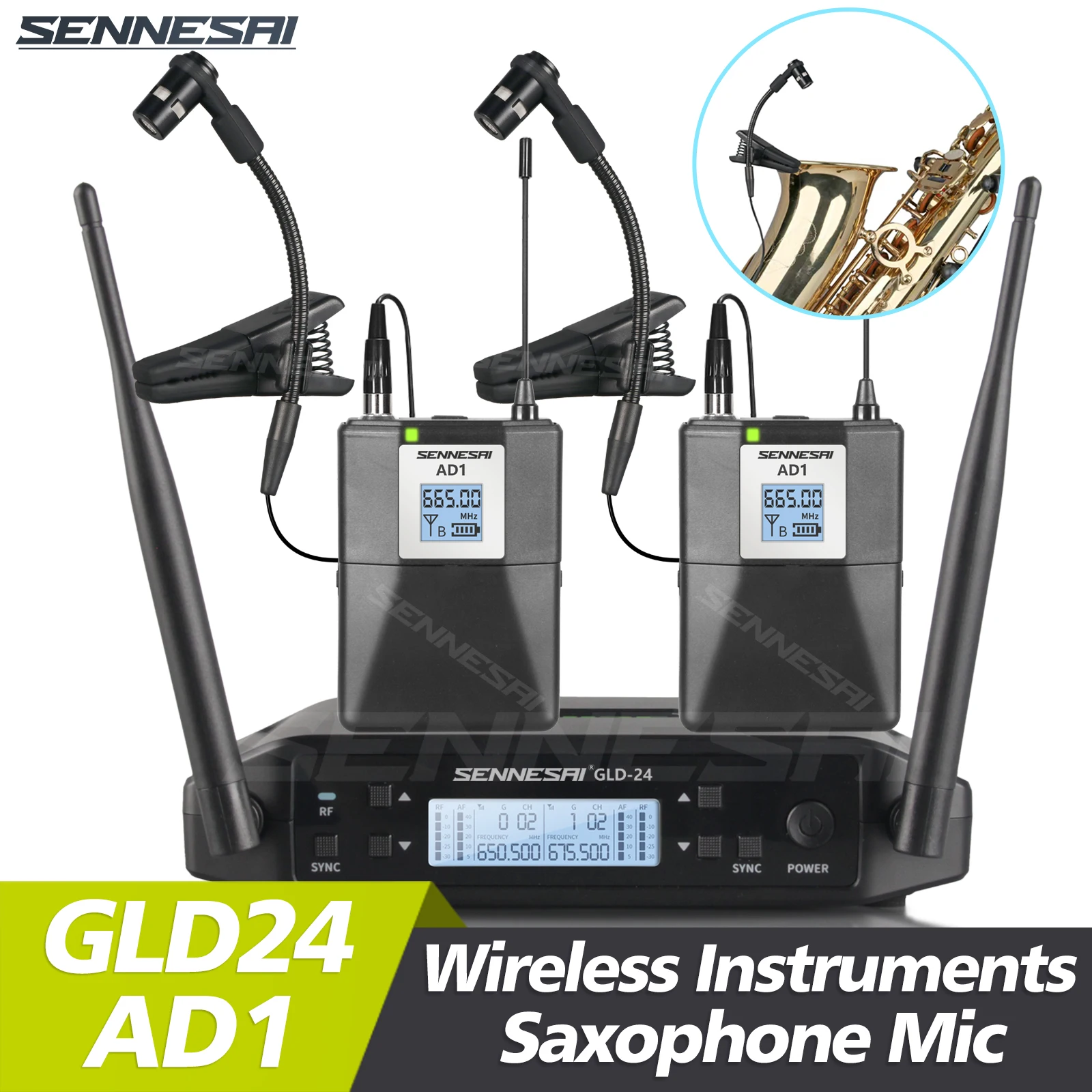 Microphone-de-saxophone-professionnel-sans-fil-instruments-canal-de ...