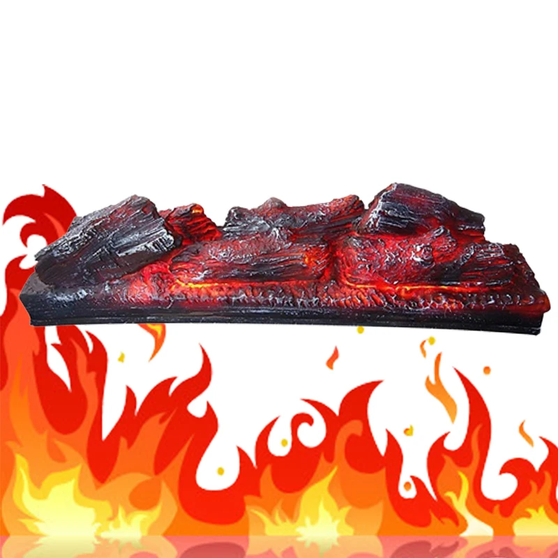 Simulation-Firewood-Flame-Lamp-Fake-Charcoal-Resin-Artificial-Electric ...