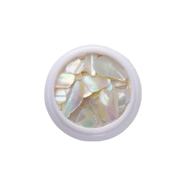 1 Jar Natural AB White Irregular Thin Shell Smooth Thick Abalne Slice ...