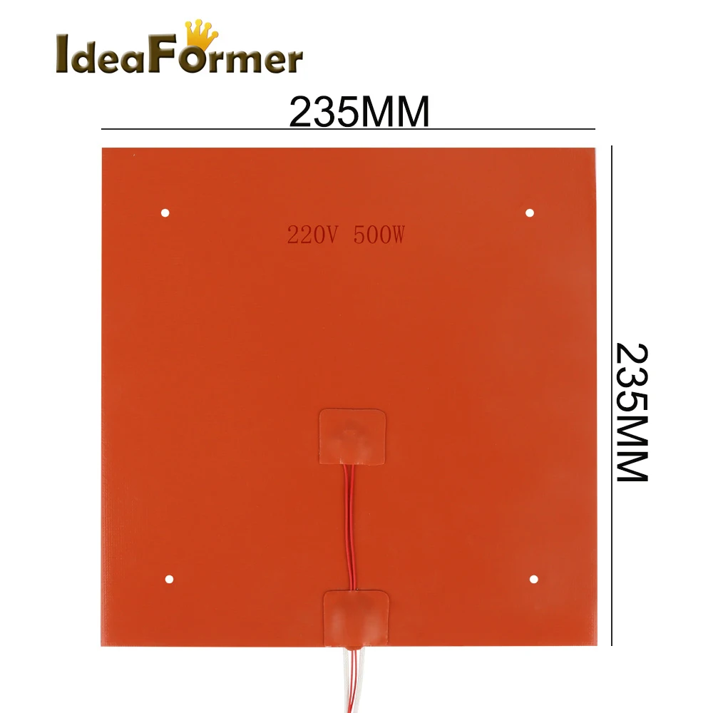 235*235mm Silicone Heating Pads 220V 500W Efficient Adhesive Rubber ...