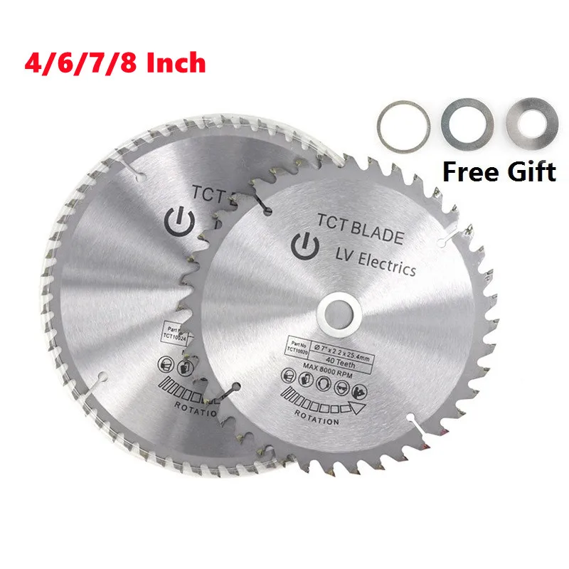 1pcs TCT woodworking saw blade 4/6/7/8inch 20T/30T/40T ...