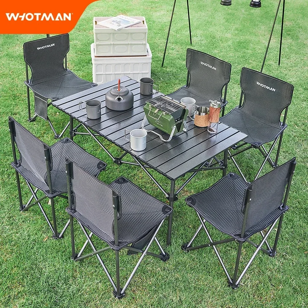Outdoor-folding-chair-Mobile-chair-Camping-table-and-chair-with-balcony ...