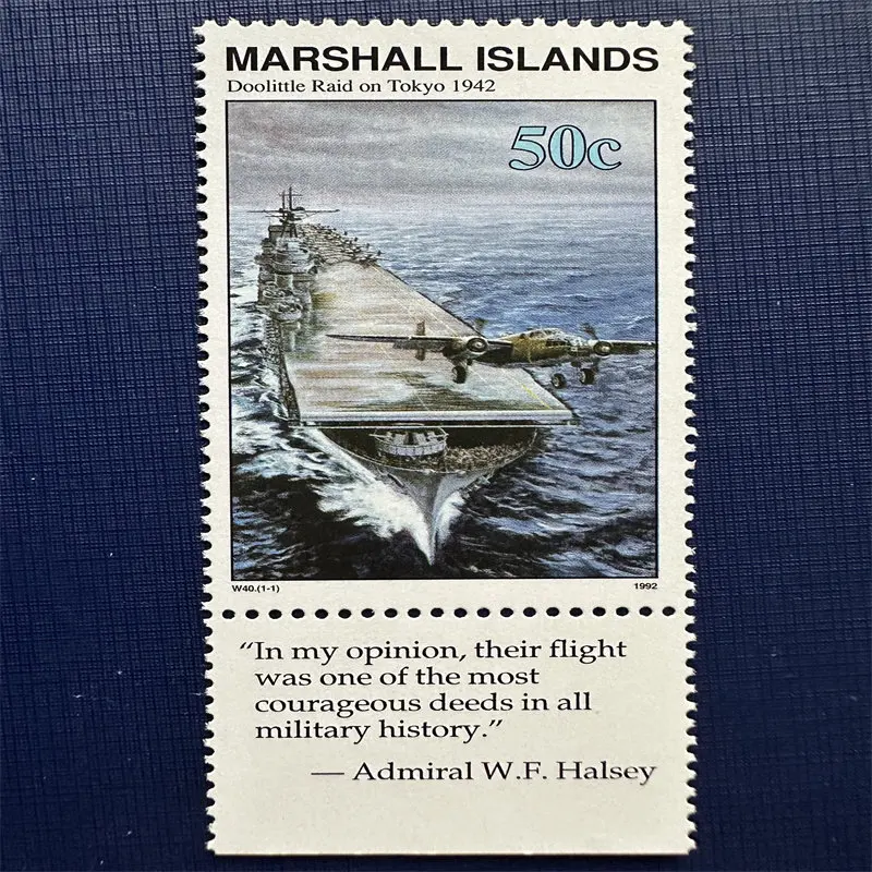 1Pcs/Set New Marshall Post Stamp 1992 Doolittle Raid Carrier Postage ...