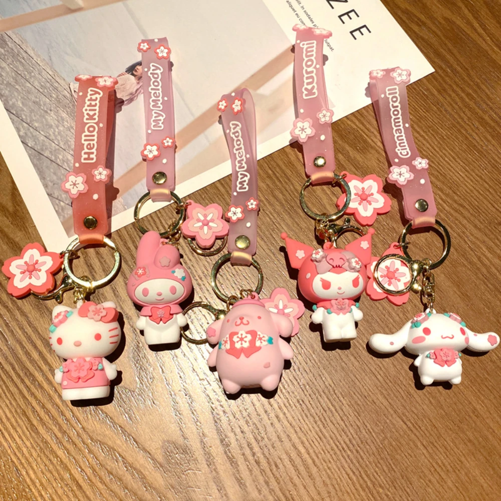 Cherry-Blossoms-Sakura-My-Melody-Keychain-Cute-Girl-Kawaii-Sanrio-Anime ...