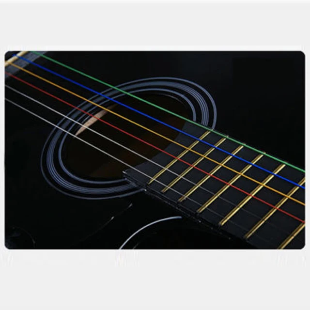 Colored Metal Strings The Guitar In Vibrant Modern Contemporary Urban