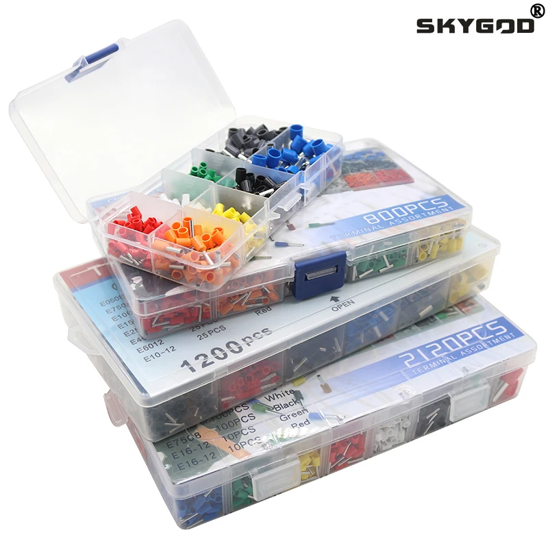 Boxed VE Series Insulated Terminal Block Cord End Crimping Sleeve ...