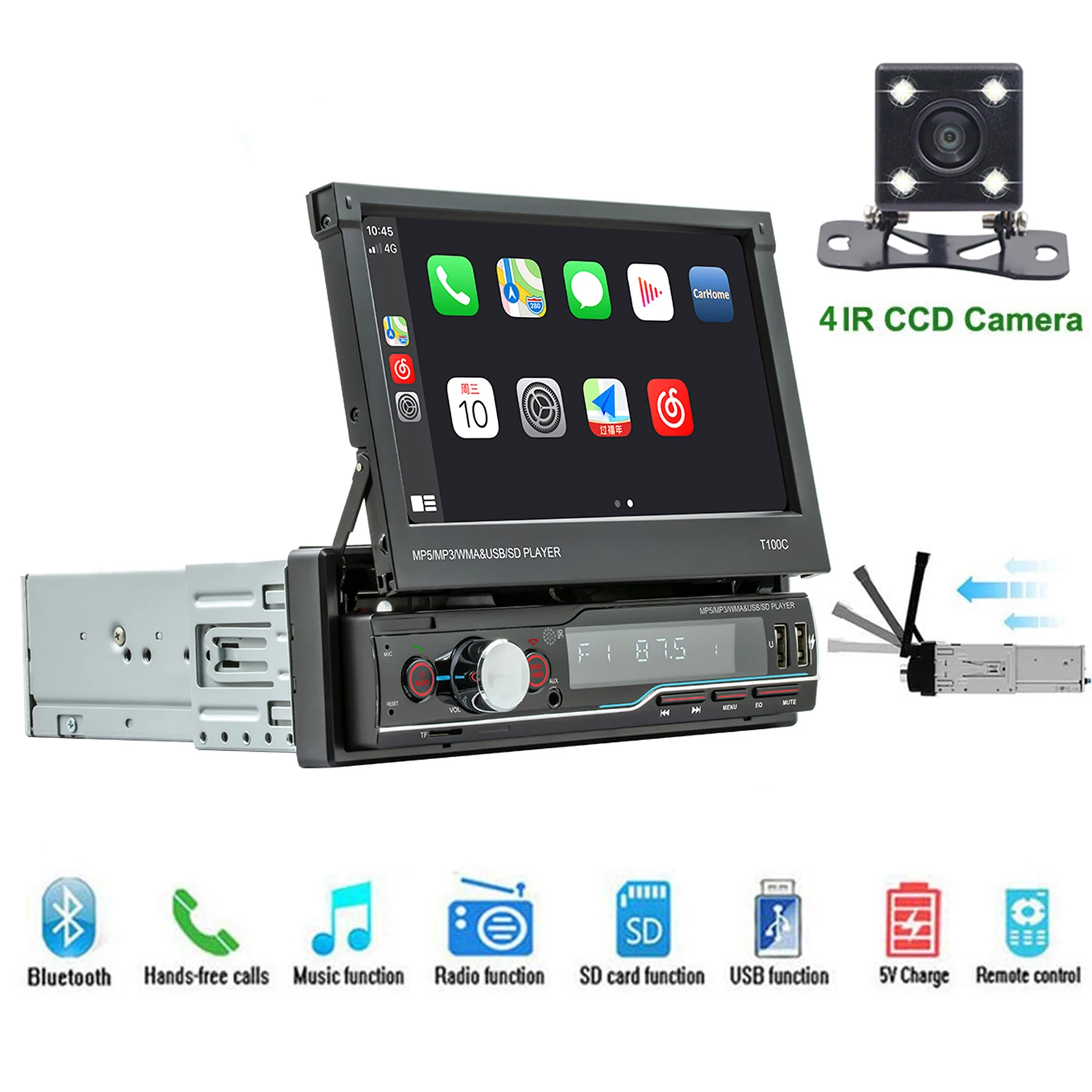 Retractable-7-Inch-1-Din-Android-Car-Radio-Touchscreen-mp3-Multimedia ...