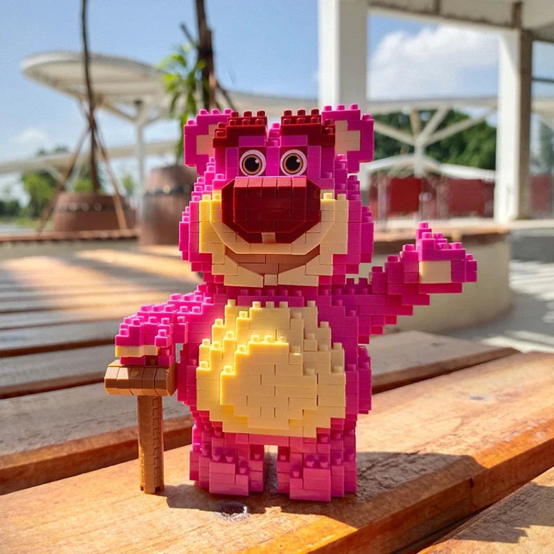 Plastic-Connection-Blocks-Disney-Toy-Story-Lotso-Bear-Strawberry-Figure ...