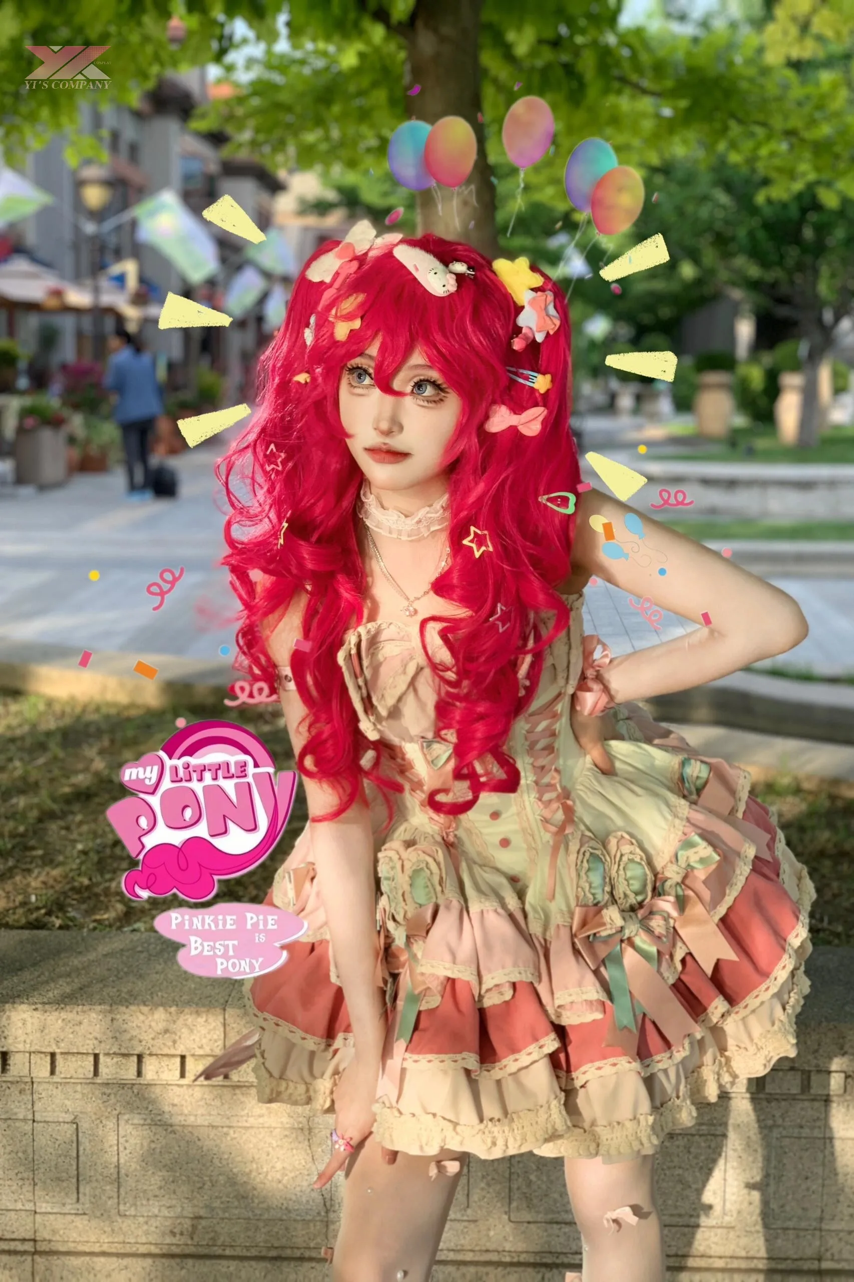 Little Pony Pinkie Pie Cosplay Costume Fashion Uniform Suit Outfit ...