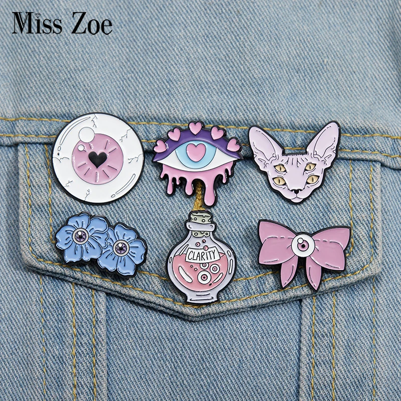 Pink-Punk-Enamel-Pins-Custom-Magic-Potion-Brooches-Lapel-Badges-Gothic ...
