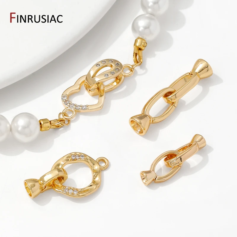 14K Gold Plated Brass Fasteners Closure Lock Clasps,Lock For Jewelry ...