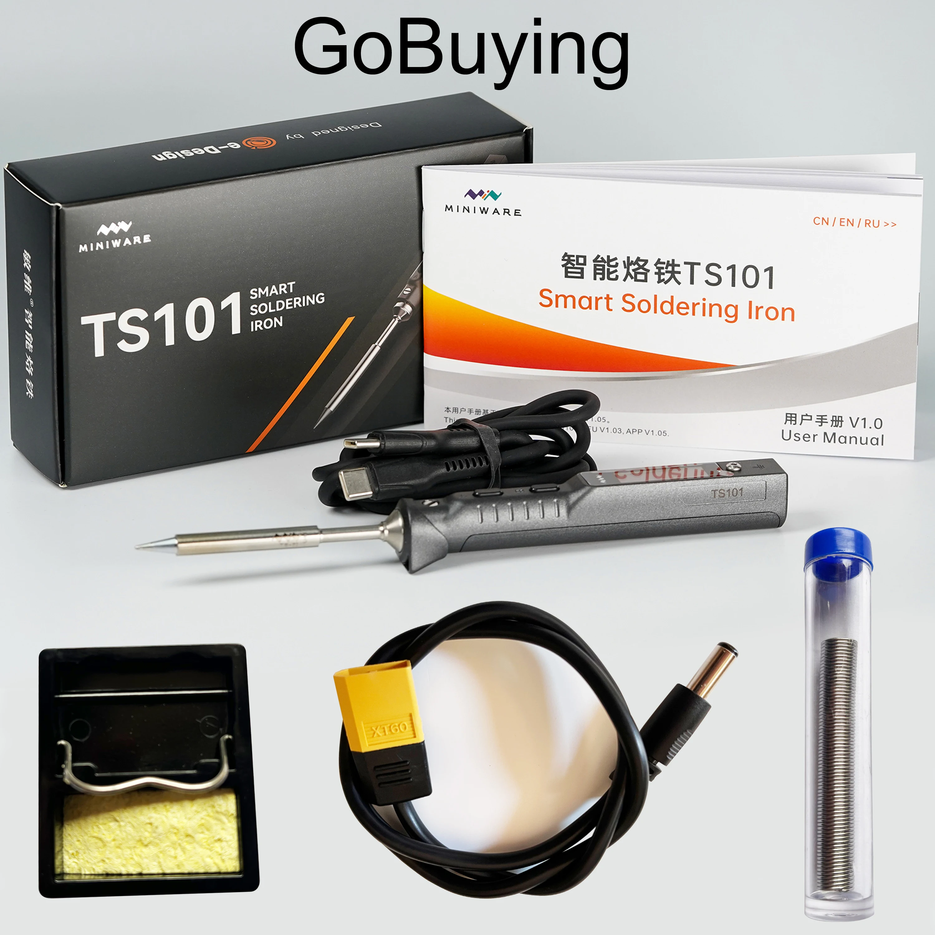 Original 65W TS101 Mini USB-C Electric Smart Soldering Iron TS100 Upgrade OLED Display ...