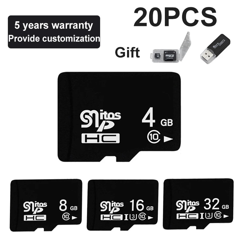 20PCS TF Card Class4 10 32GB 64GB 16G cartao de memoria 128GB 256GB SD ...