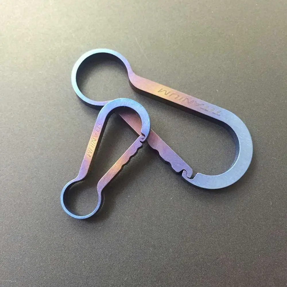 Real-Titanium-Alloy-Key-Rings-Keychains-Buckle-Pendant-Super ...