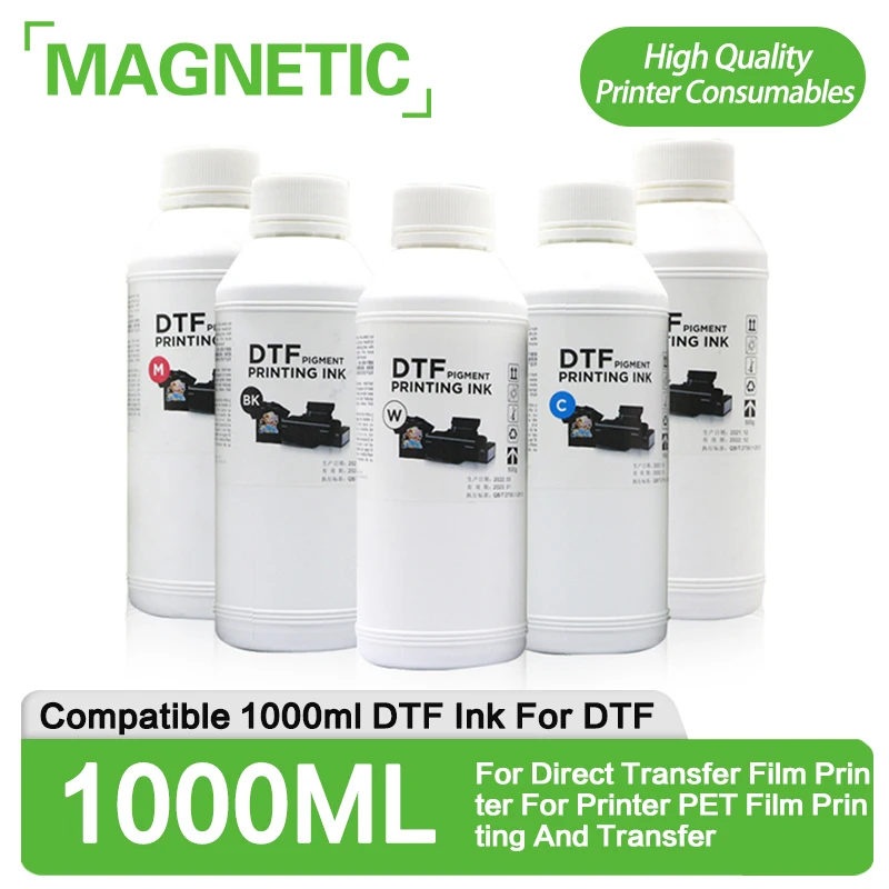 마그네틱 직접 전송 필름 프린터용 필름 전송 잉크 키트, PET 필름 인쇄 및 전송, 1000ML DTF, 신제품| | - AliExpress