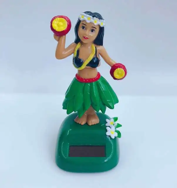 Solar Power Hawaii Girl Hula Bobbling Dancing Toy Car Dashboard Decor ...