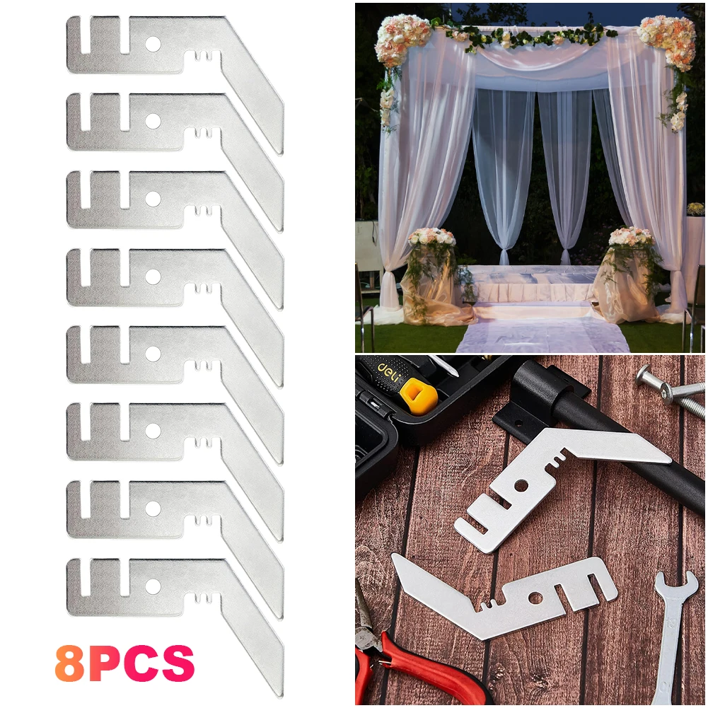 4-8Pcs-3-Inch-Heavy-Duty-Crossbar-Valance-Hanger-Pipe-and-Drape ...