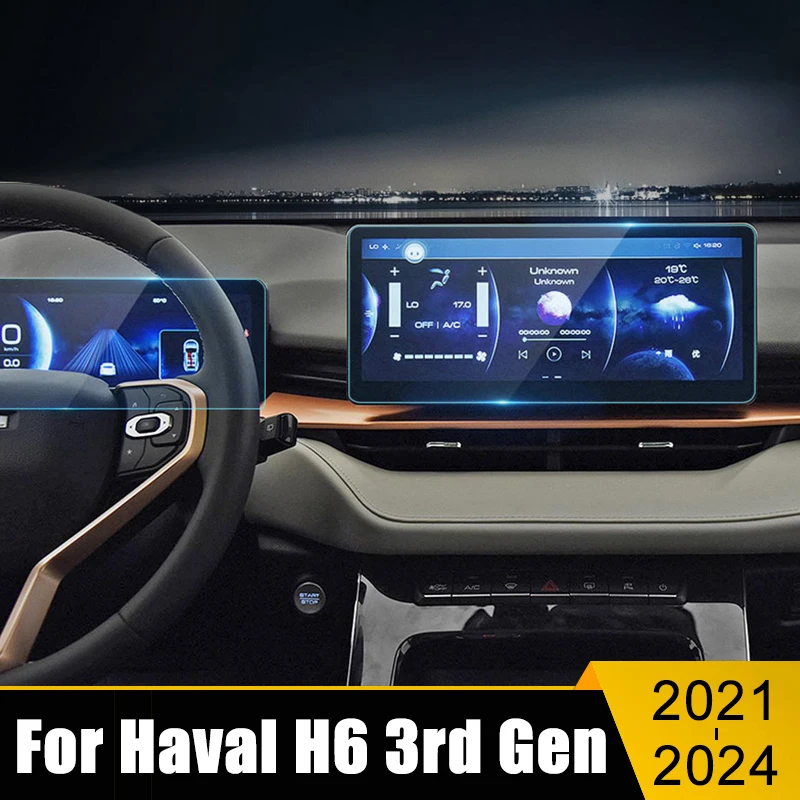 Car-GPS-Navigation-Tempered-Film-For-Haval-H6-3rd-Gen-GT-2021-2022-2023 ...