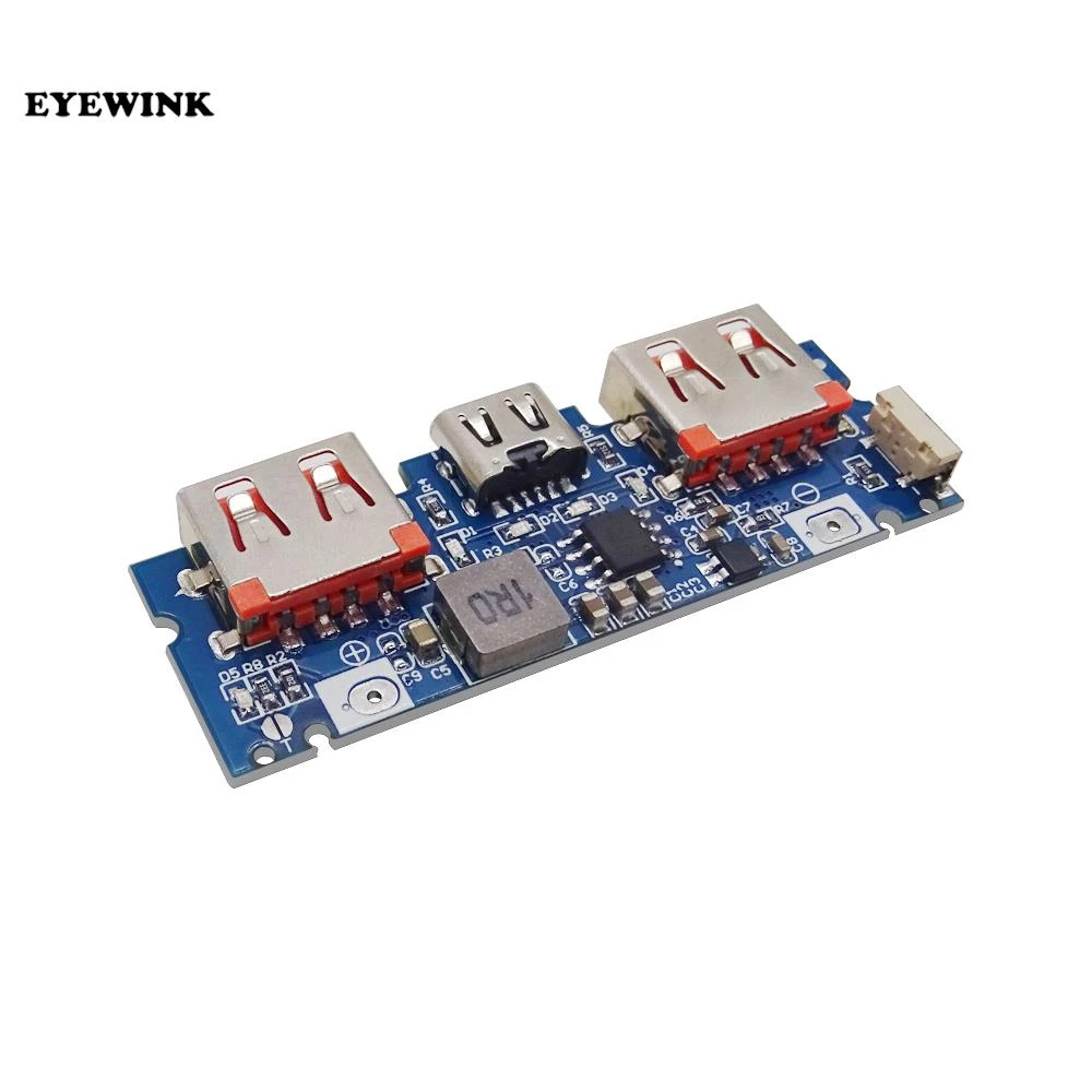 Lithium Battery Charger Board Led Dual Usb 5v 2.4a Micro/type-c Usb ...