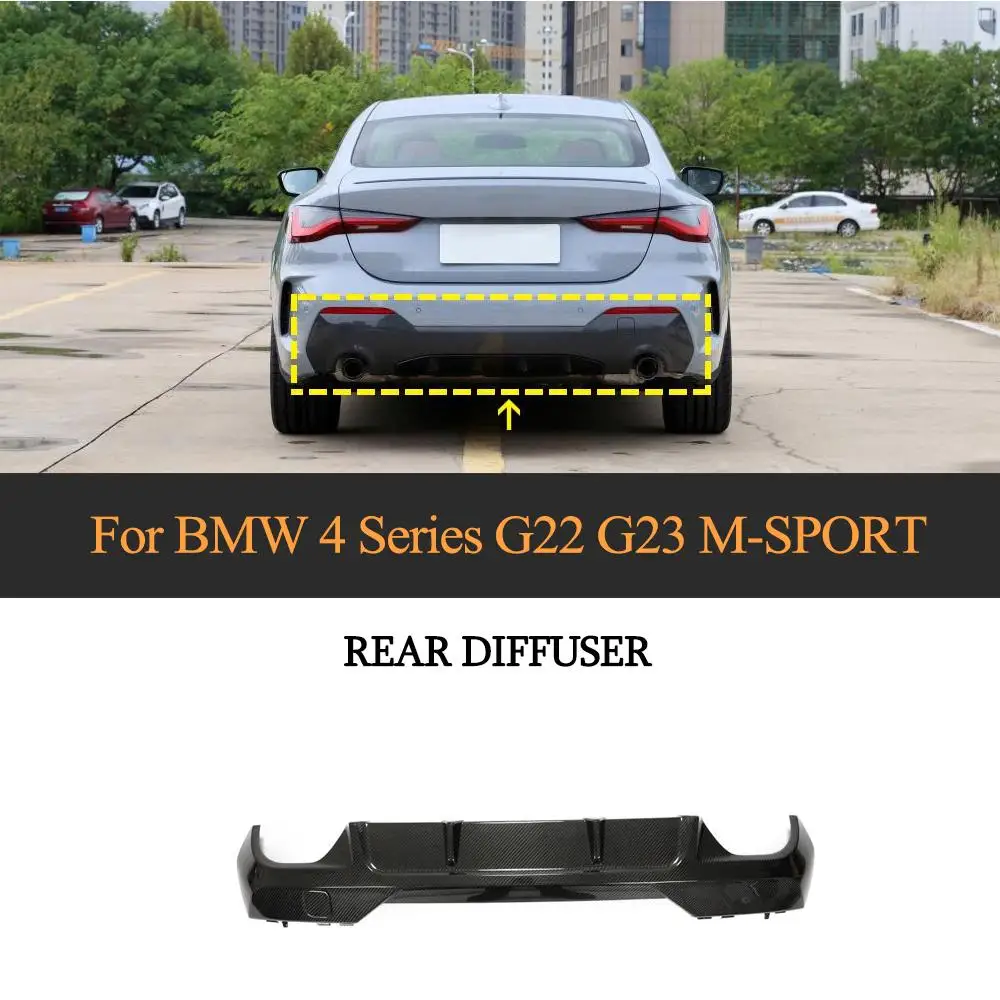 Car Rear Diffuser Lip Spoiler For BMW 4 Series G22 M Sport 2021 2022 ...