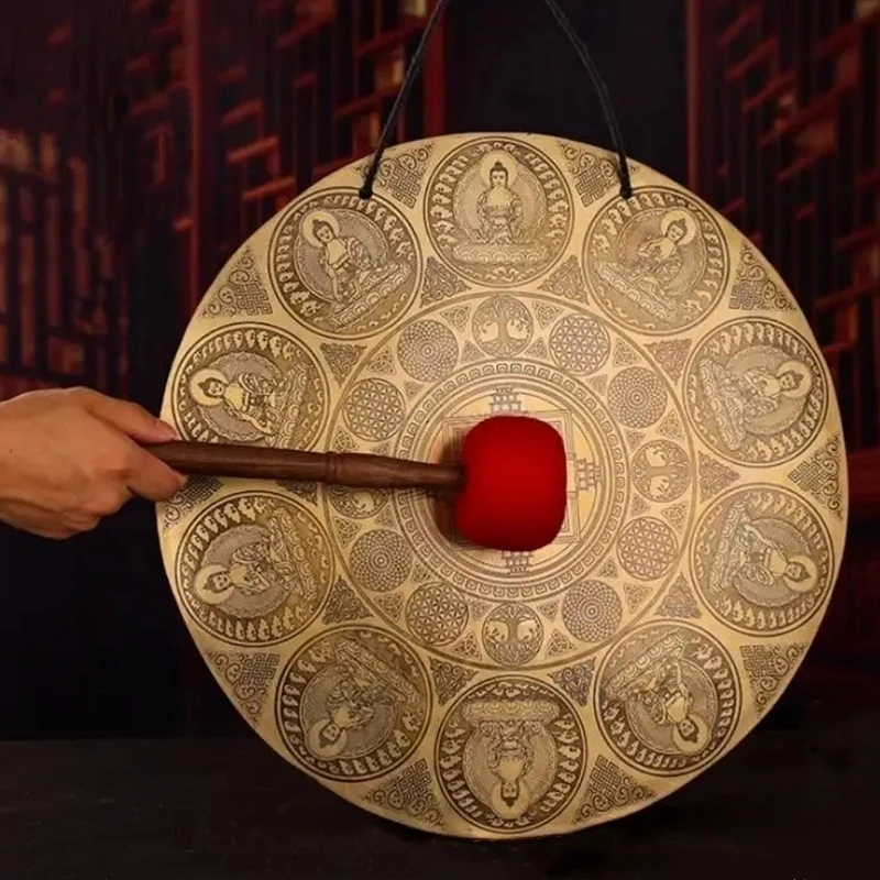 Gong-Yoga-Sound-Therapy-Nepalese-Handmade-Brass-Gong-Percussion-Musical ...