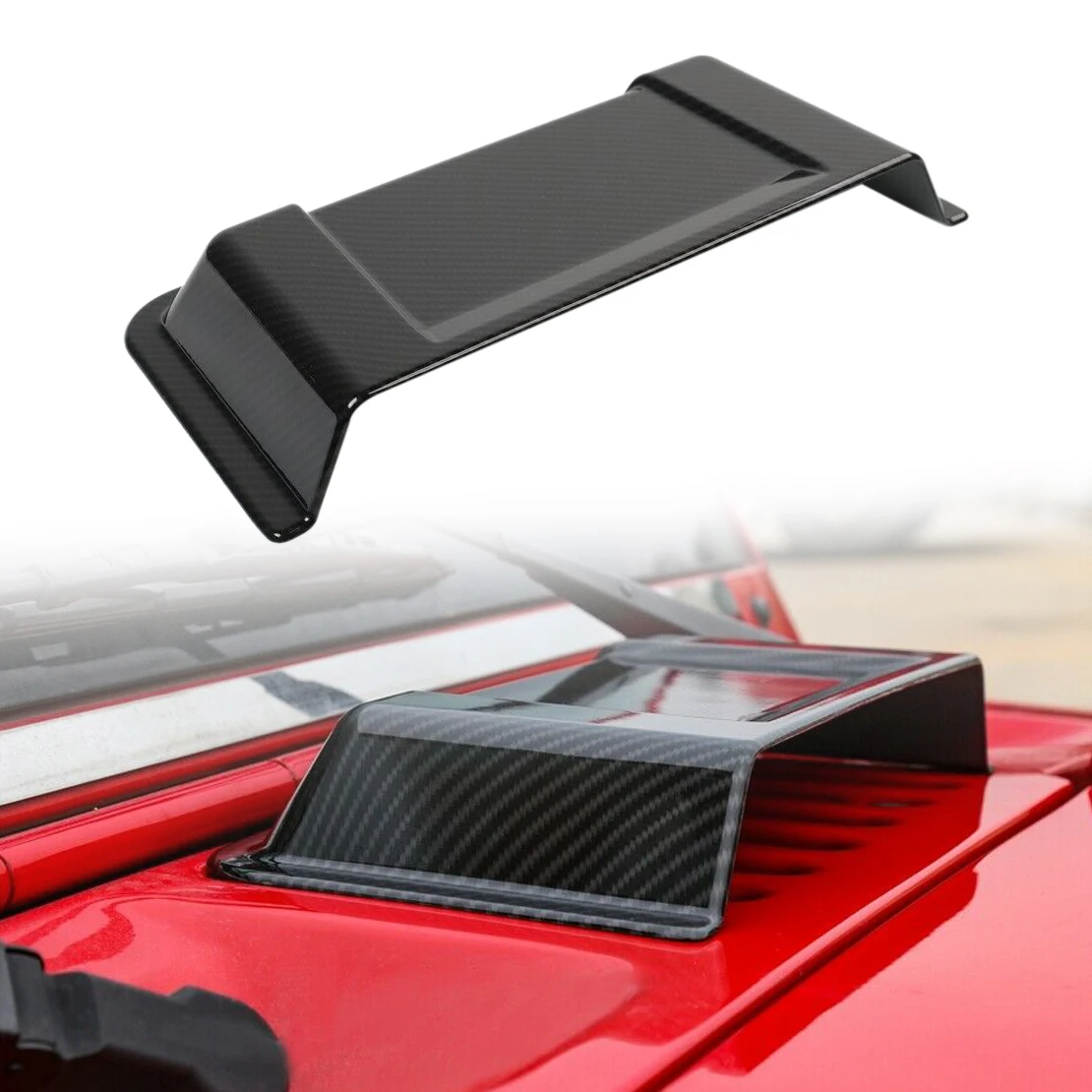 Hood Air Intake Vent Scoop Rain Cap Shield Cover Fit for Jeep Wrangler ...
