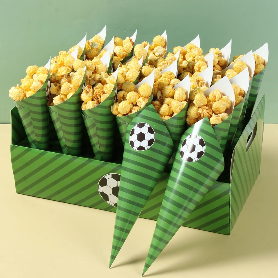 30 Pcs Football Popcorn Boxes Popcorn Buckets Bulk Sports