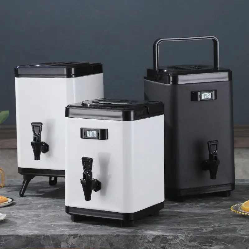 Commercial square milk tea bucket large-capacity soy milk insulation ...