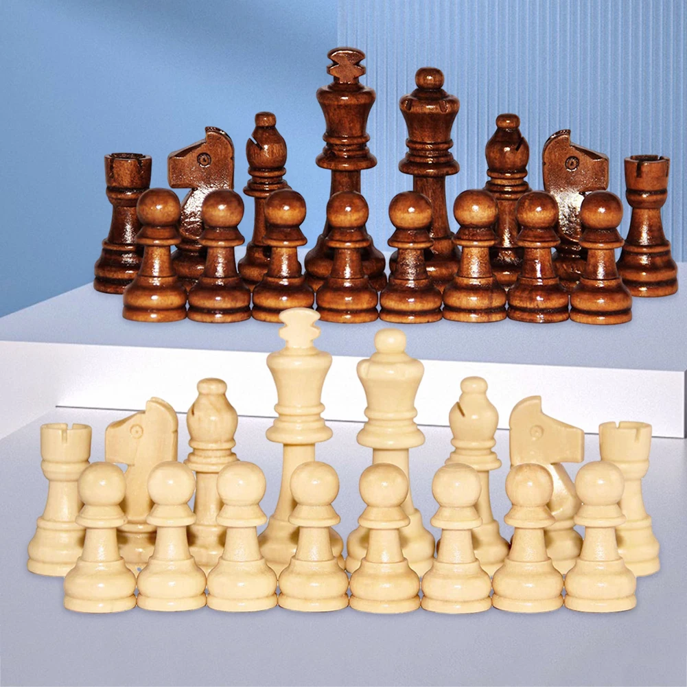 Ajedrez-profesional-de-madera-de-32-piezas-juego-de-mesa-de-viaje-de ...
