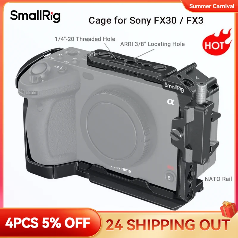 SmallRig-Cage-for-Sony-FX30-FX3-Camera-Cage-Rig-Kit-With-Cable-Clamp ...