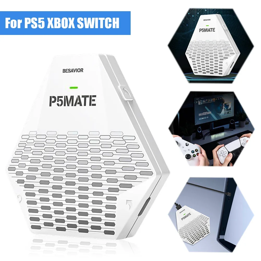 Besavior-conversor-plug-and-play-sem-fio-para-gamepad-PS5-MATE-suporte ...