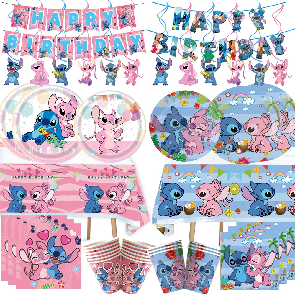 Lilo-Stitch-Angel-Birthday-Party-Decoration-Cup-Plate-Napkin-Banner-for ...