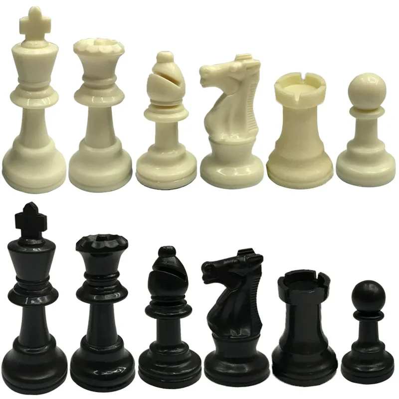Medieval Plastic Chess Pieces Set King Height 6.4cm/7.5cm/9.5cm ...