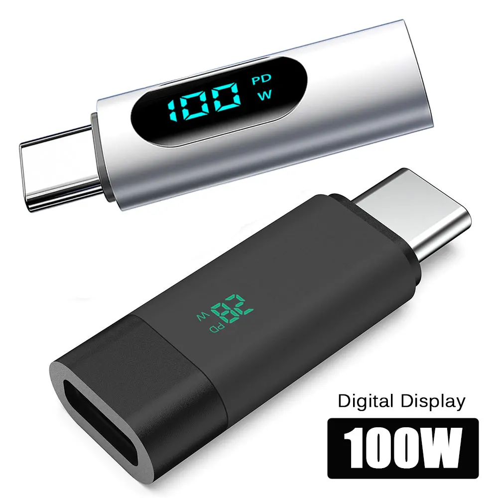 100W-Power-Digital-Display-Type-C-to-Type-C-Adapter-For-USB-to-Type-C ...
