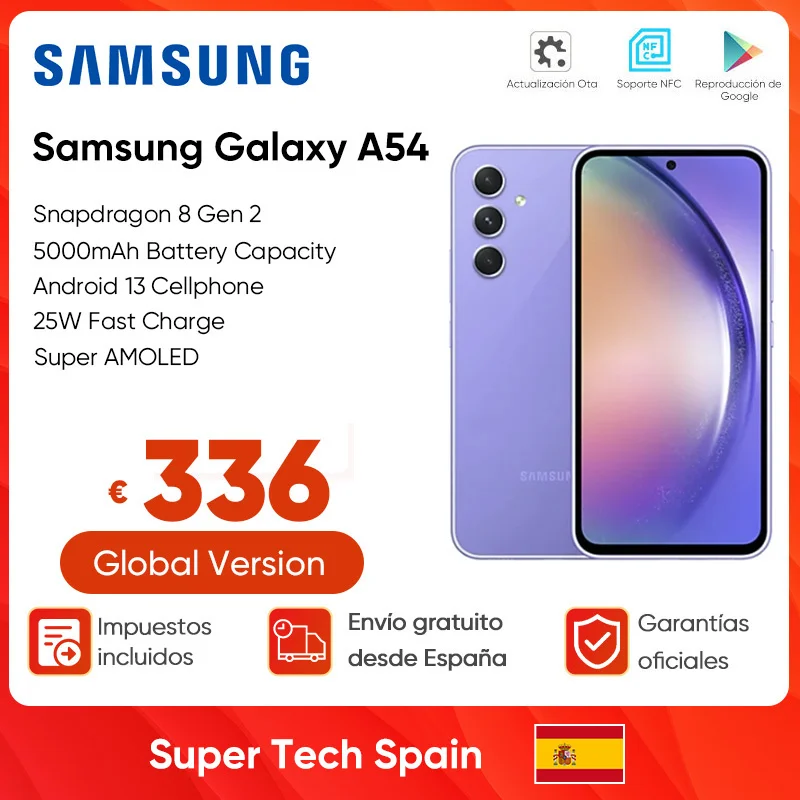 Global-Version-Samsung-Galaxy-A54-5G-Smartphone-Exynos-1380-120Hz-Super ...