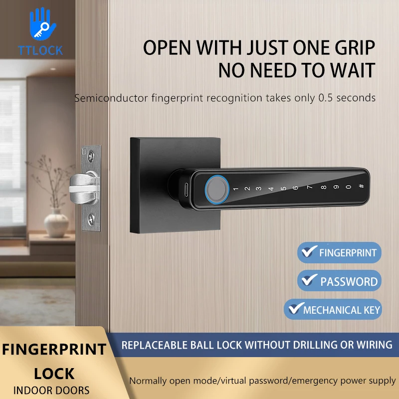 Electronic-Smart-Door-Lock-Biometric-Fingerprint-Unlock-Wifi-Tuya ...