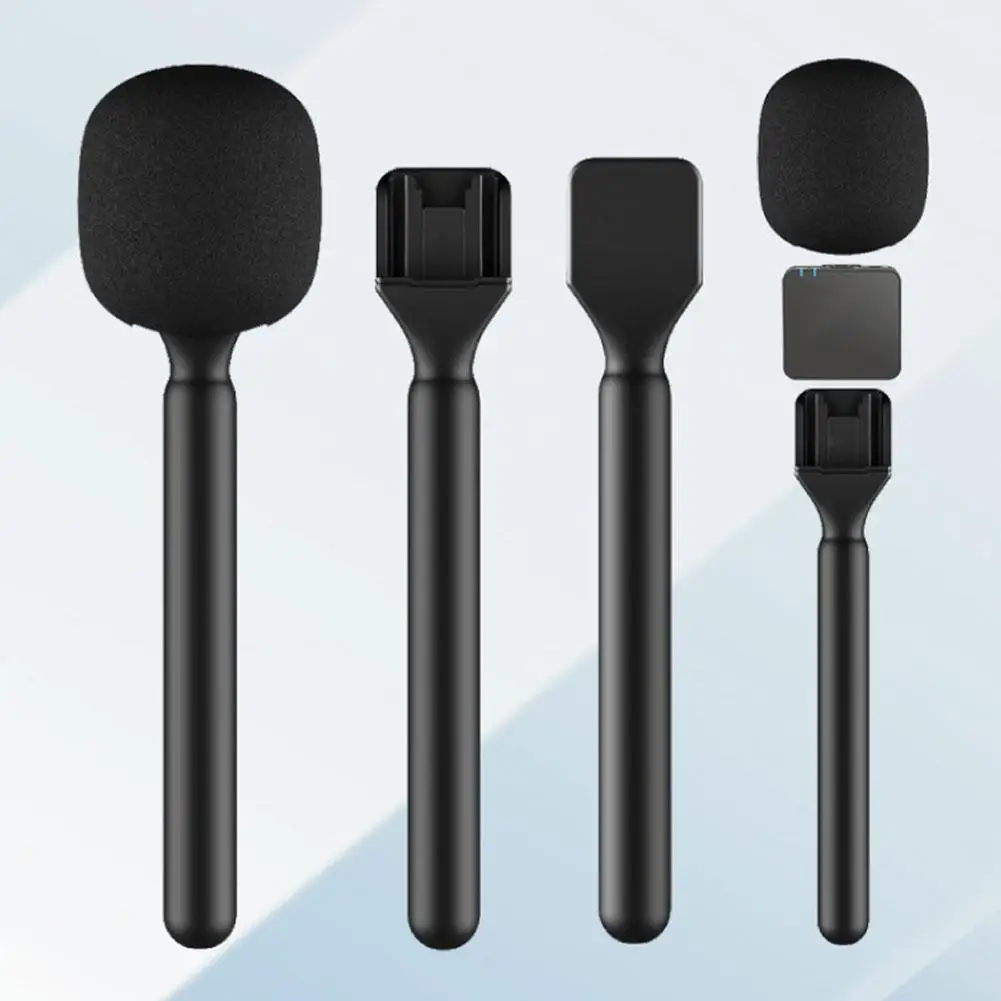 Sem-fio-Handheld-Microfone-Grip-Stick-Entrevista-Grava-o-Transmissor ...