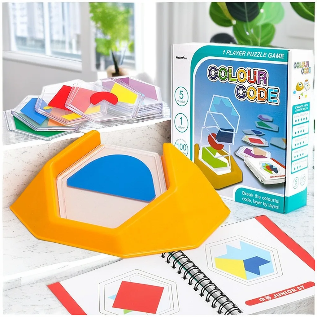 100-Challenge-Color-Code-Toy-Puzzle-Game-Tangram-Jigsaw-Board-Puzzle ...