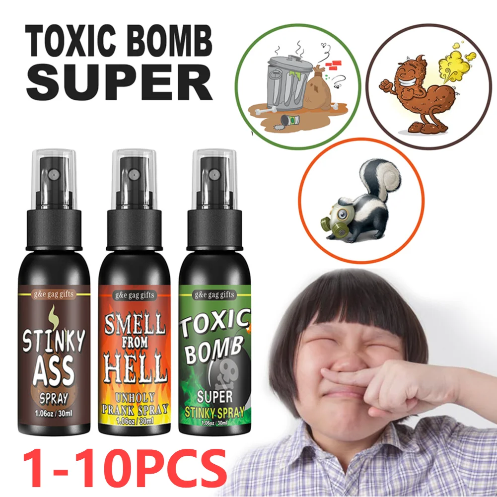 1-10PCS-30ML-Liquid-Fart-Spray-Can-Stink-Bomb-Ass-Smelly-Stinky-Gas ...