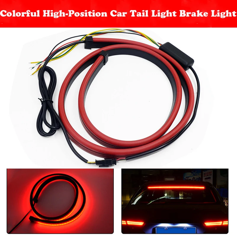 100/90cm Car Styling 7 Color Rear Additional Stop Led Lights With Turn ...