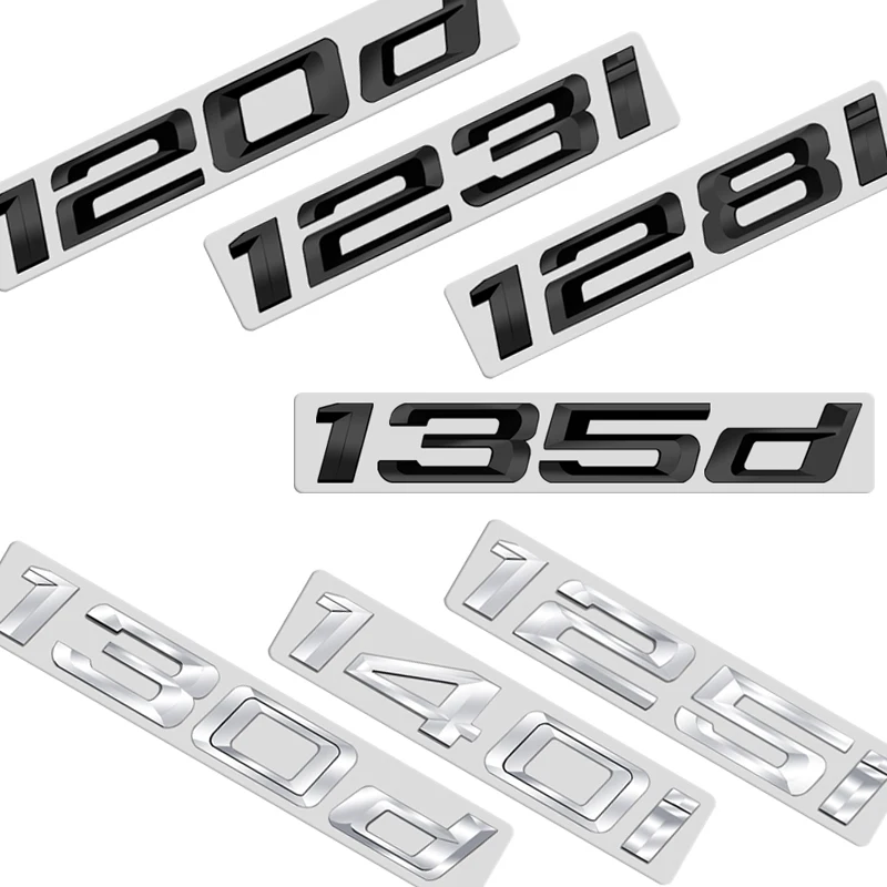 ABS Emblem Glossy Black Car Sticker Badge Decal Body Trunk Decor for ...