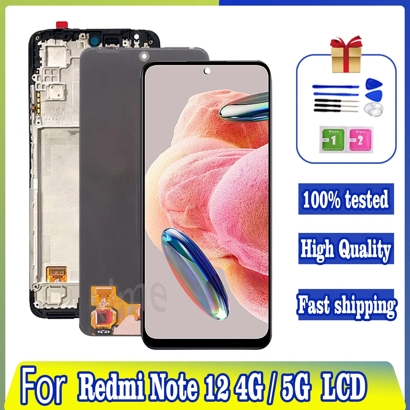 Touch-Screen-Digitizer-para-Xiaomi-Redmi-Nota-12-4G-LCD-Pe-as-de-Reparo ...