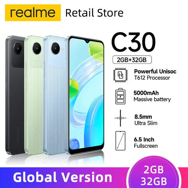 realme C30 New Smartphone Octa-core Processor Phone 6.5" Display ...
