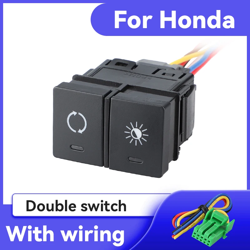Fog-Light-Lamp-Double-Switch-With-Wire-Modification-For-Honda-Fit-HRV ...