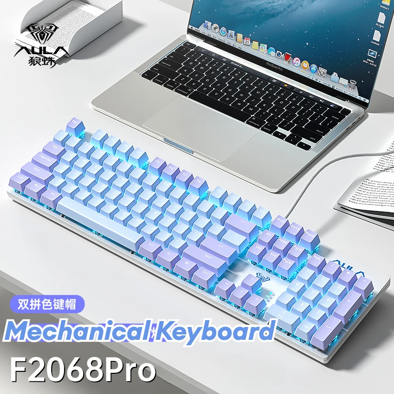 Aula-F2068pro-Mechanical-Keyboard-104key-Hot-Swap-Plating-Wired-Gaming ...