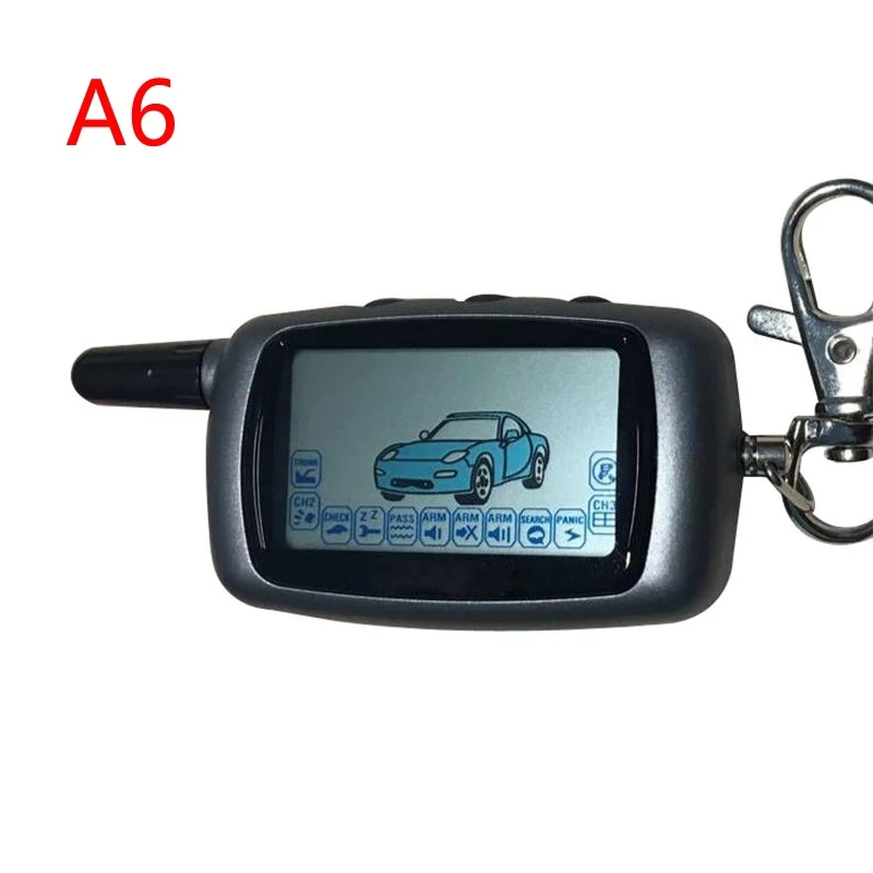 Russian-Version-A6-LCD-Remote-Control-Key-Fob-for-Starline-A6-Keychain ...