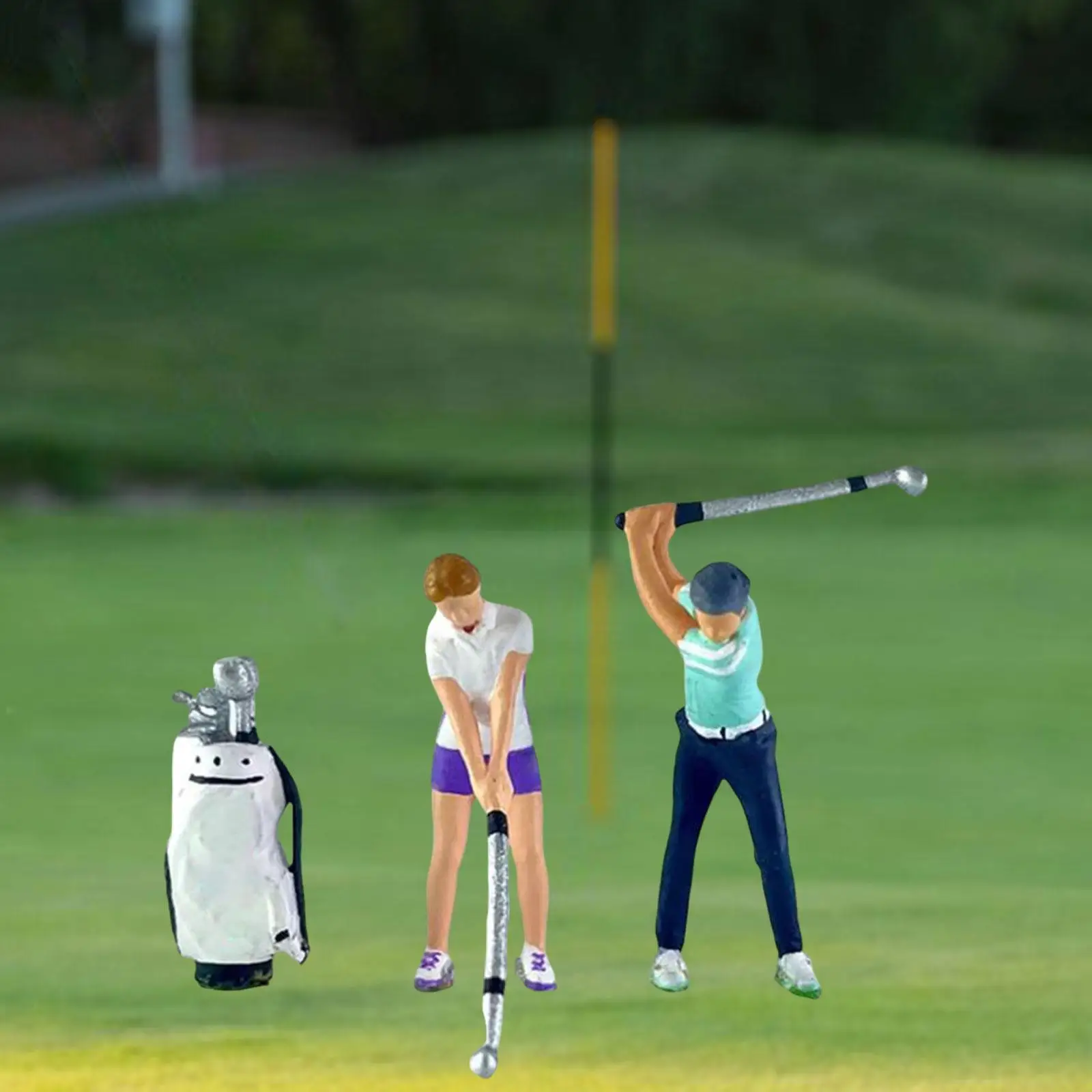 3-Pieces-1-64-Scale-People-Figures-with-Golf-Bag-Train-Railway-S-Scale ...