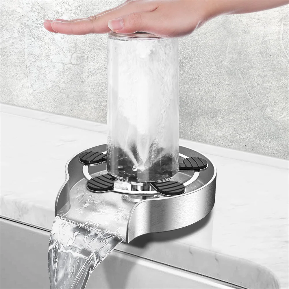 Stainless-Steel-Faucet-Glass-Rinser-Bar-Counter-Cup-Washer-Small-In ...