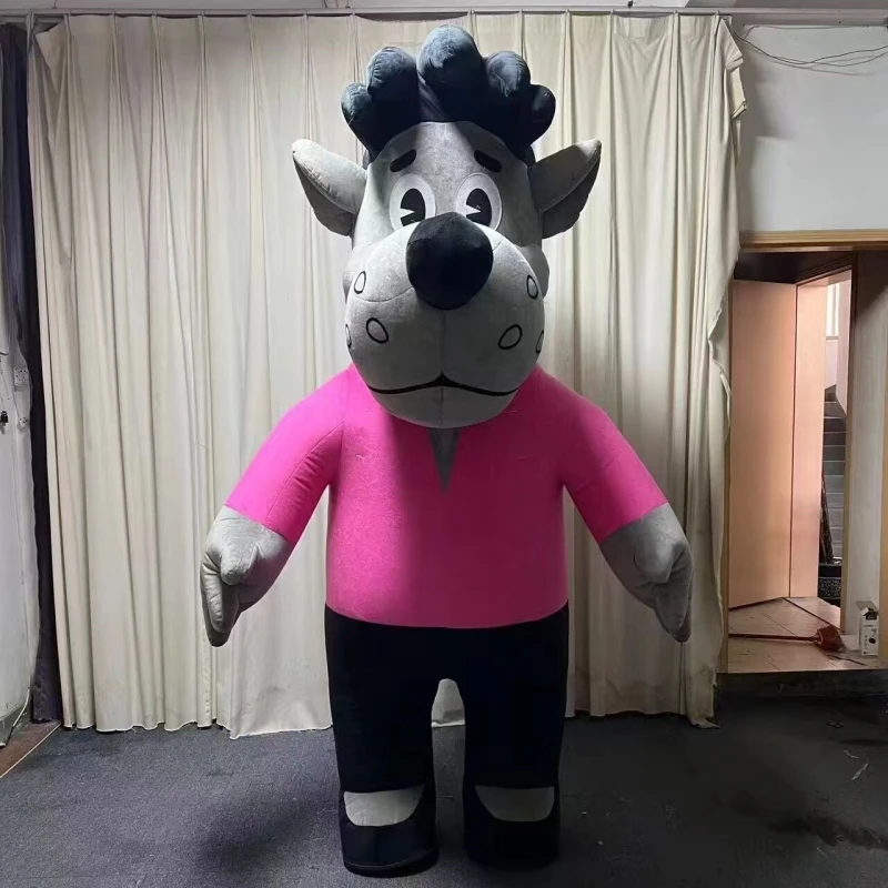 MINISO-Huge-Inflatable-Grey-Russian-Wolf-Mascot-Costume-Fancy-Dress ...